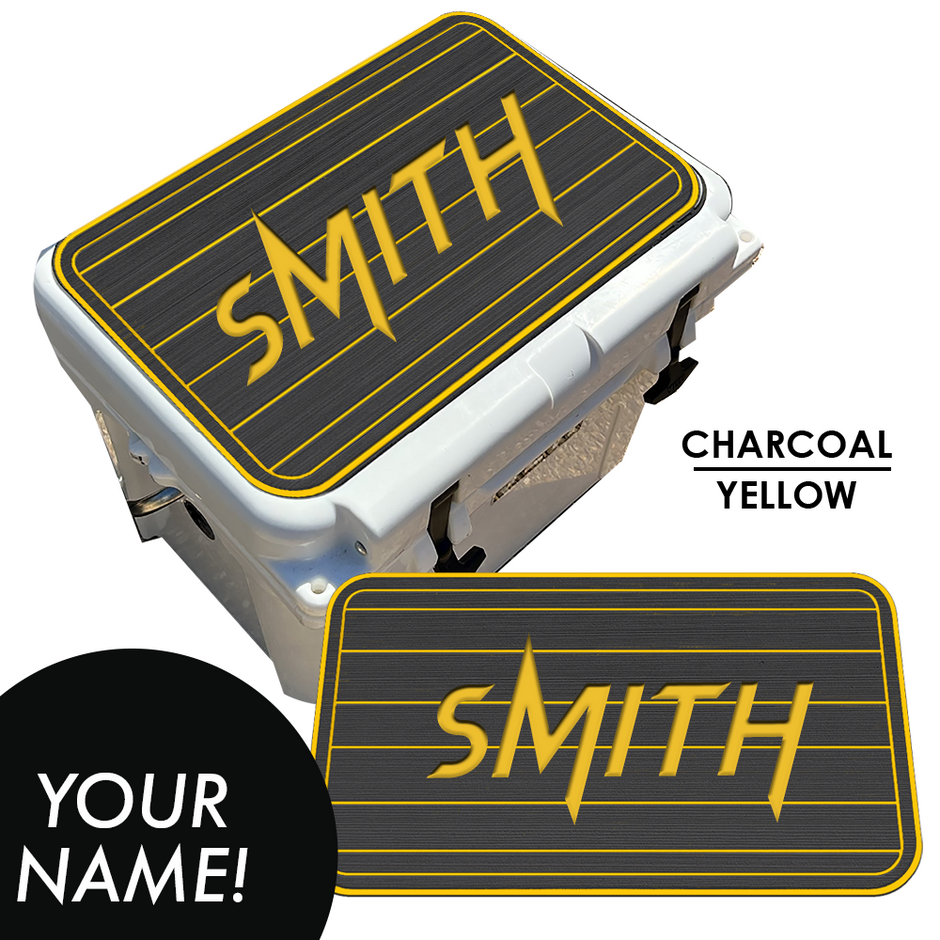 American Flag Cooler Pad Top With Name - Decked Out Factory