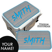 Custom: Cooler Pad Top - Teak Pattern with Name | Decked Out Factory